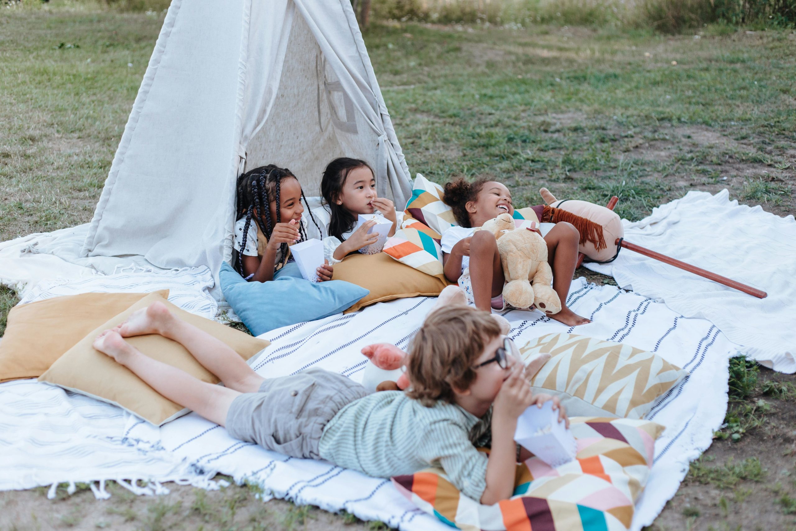 Backyard camping ideas for toddlers and preschoolers.